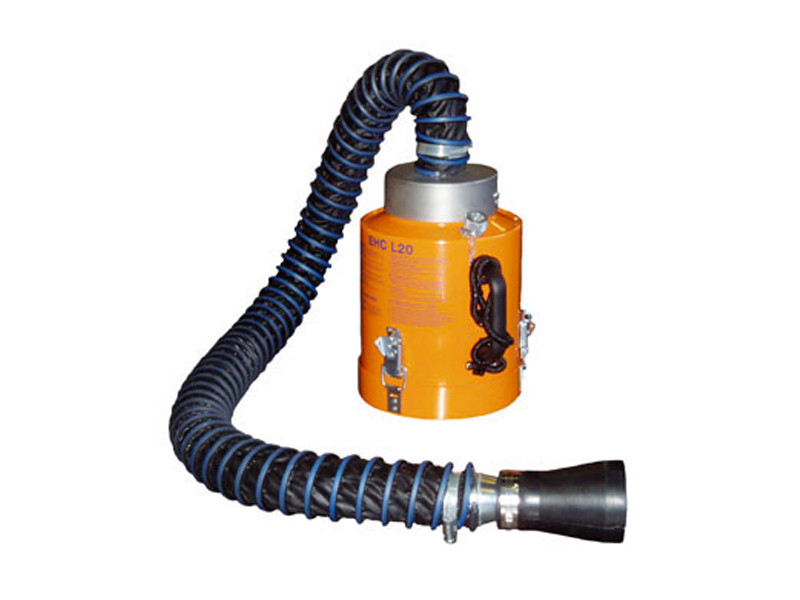 EHC L20 Abgasfilter mit 1,5 m Schlauch und Gummikonus. Manschette und ...
